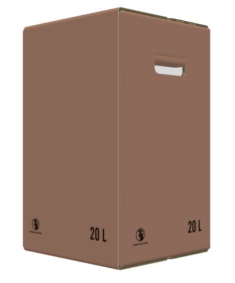 Carton Bib Bag in Box 20L Flexo Oenobag Ecru - Carles